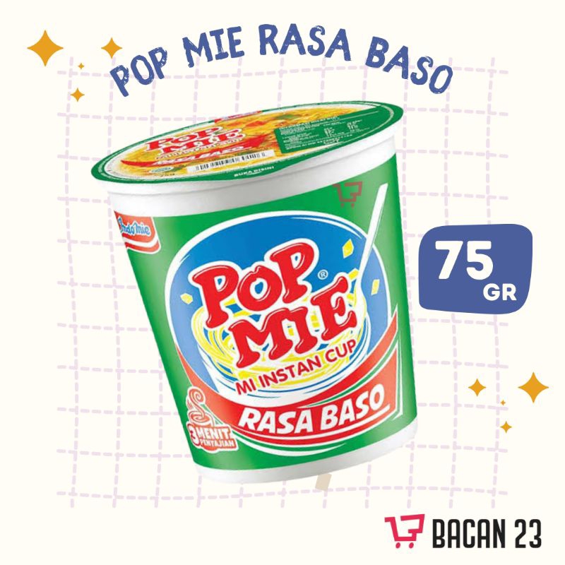 Jual Pop Mie Rasa Baso (75gr) / Mie Instan Cup Indomie | Shopee Indonesia