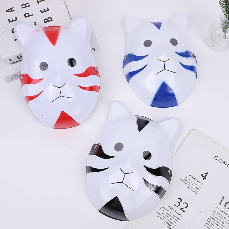 Jual Topeng Anime Jepang Cosplay Naruto Cat Anbu japanese fox mask ...