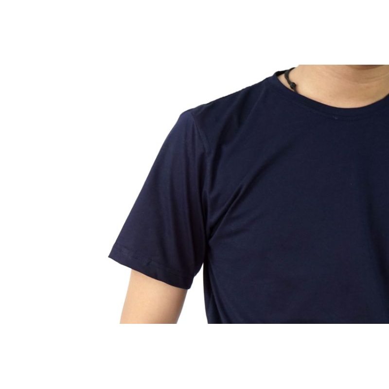 Jual T-Shirt Cotton Combed 32s Ink Navi (Biru Dongker) | Shopee Indonesia