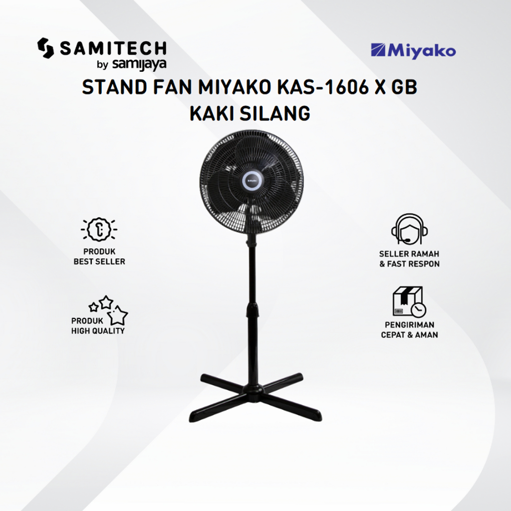 Jual Miyako Kipas Angin KAS-1606 X GB / Kipas Miyako Stand Fan 16 Inch KAS1606XGB | Shopee Indonesia