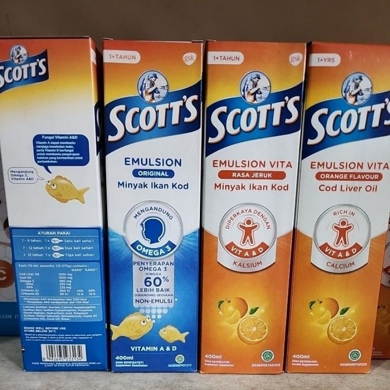 Jual Scott's Emulsion Original & Vita 400ML - Meningkatkan Nafsu Makan ...