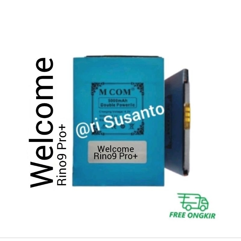 Jual Baterai MCOM for Welcome Rino9 Pro+ / Rino 9 Pro Plus Double Power 5000mAh batere batre ...