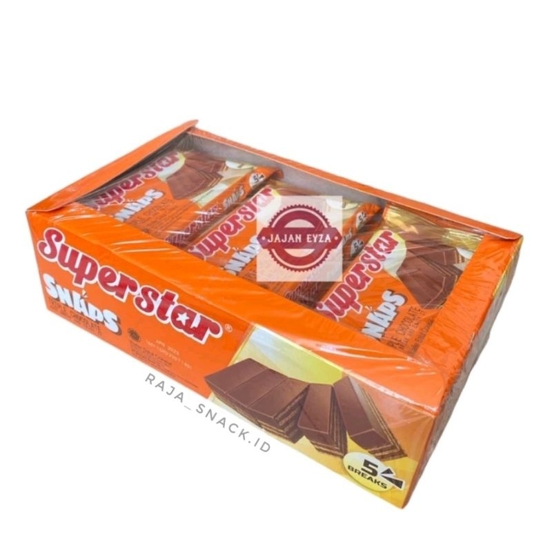 Jual raja_snack.id - SuperstarSnaps wafer bersalut chocholate isi 12 ...