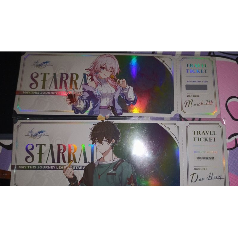 Jual HSR OFFICIAL COLLAB HOLOGRAM TICKET MERCH dan heng and March ...