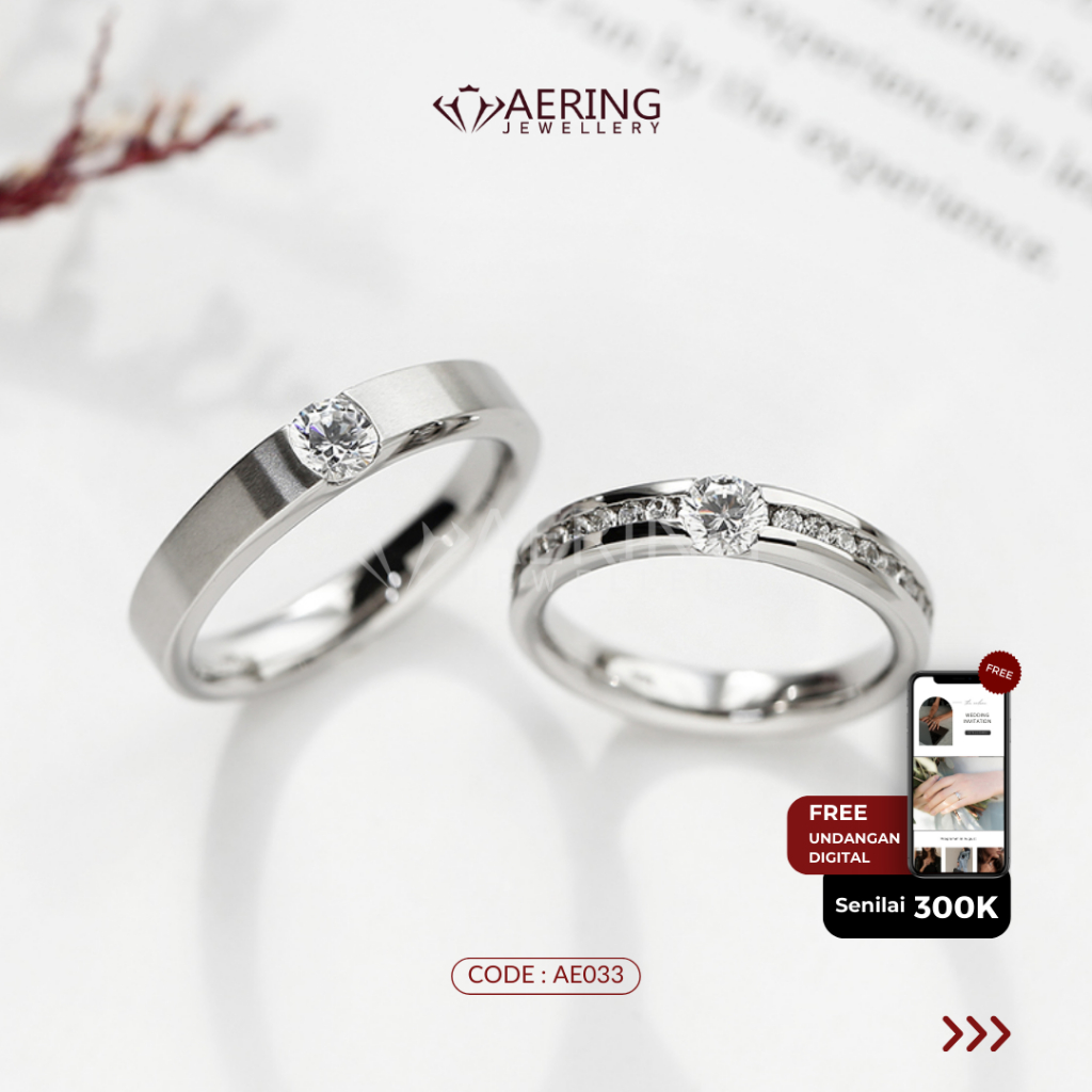 Jual Cincin Kawin Silver Palladium Platinum Emas Couple Nikah Tunangan ...