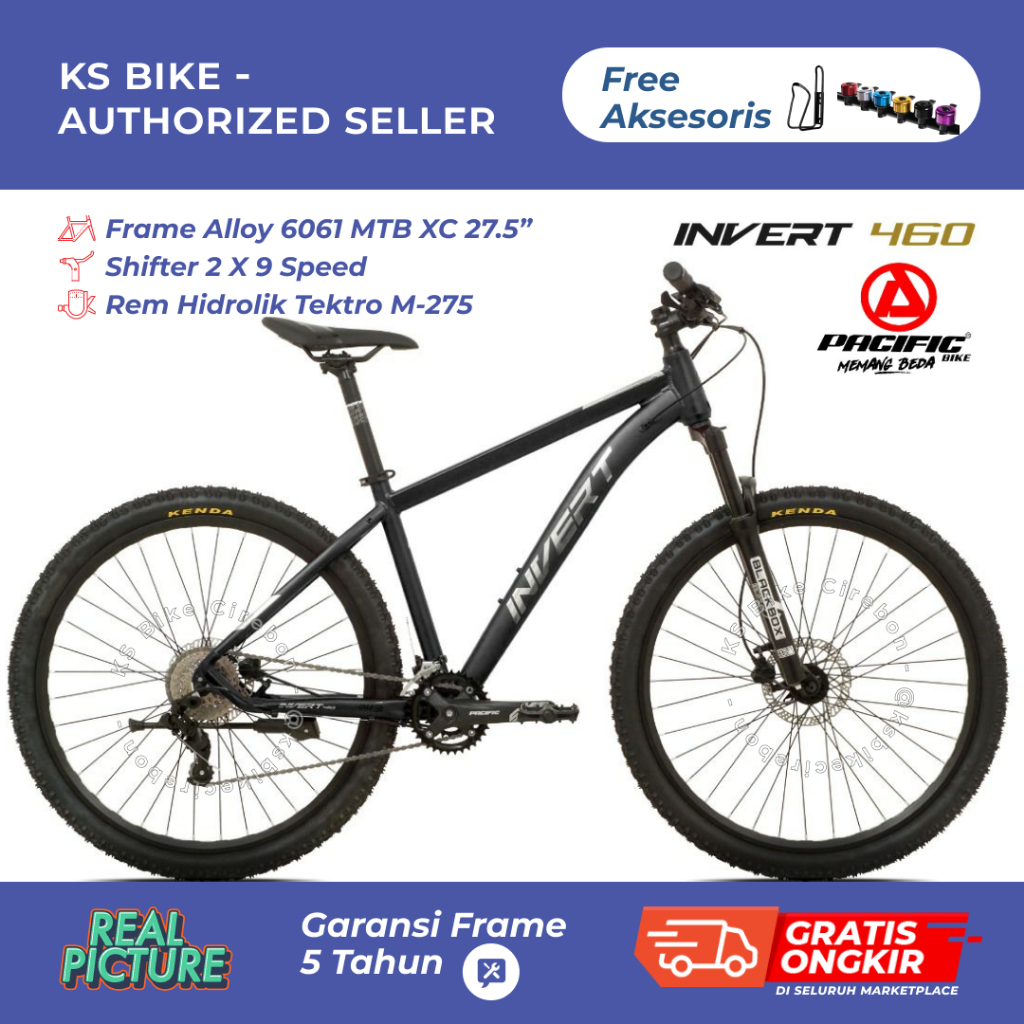 Jual MTB Pacific Invert 460 27.5 Inch Sepeda Gunung Alloy 2 x 9 Speed ...