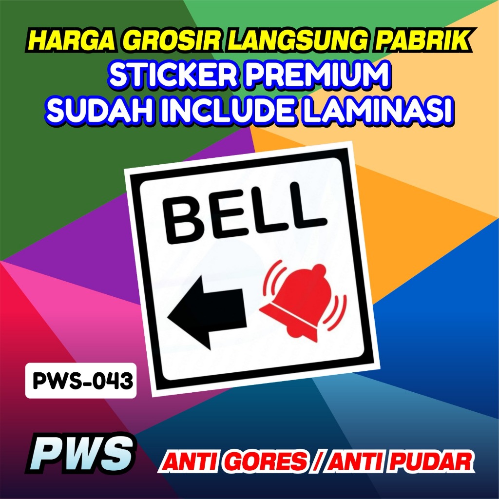 Jual Sticker Premium Bell / Sticker Safety Sign | Shopee Indonesia