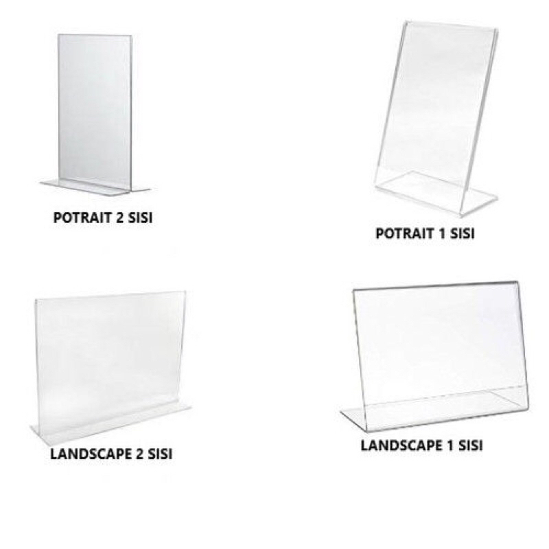 Jual Standing Akrilik A3 Potrait/Landscape (T/L) | Shopee Indonesia