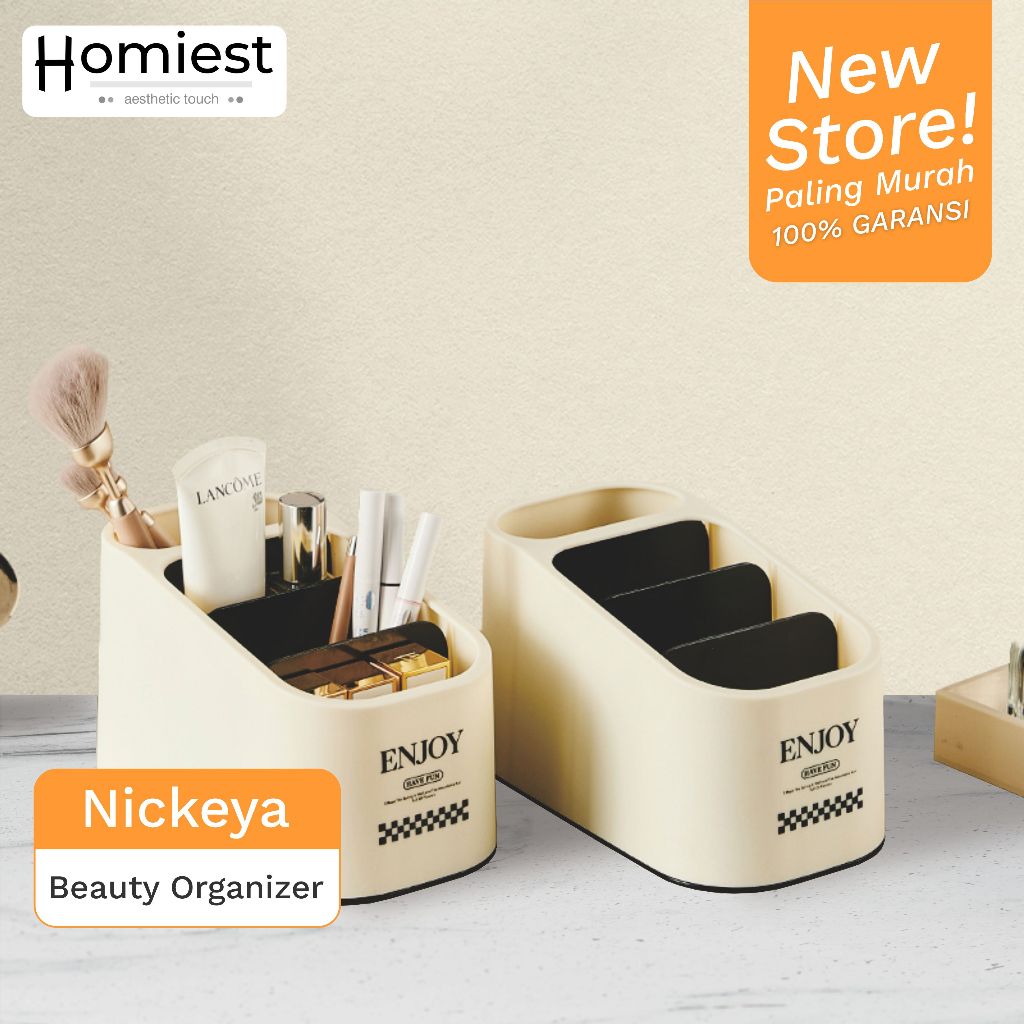 Jual Homiest - Nickeya Beauty Organizer / Wadah Penyimpanan Makeup Skincare Kosmetik Lipstik ...