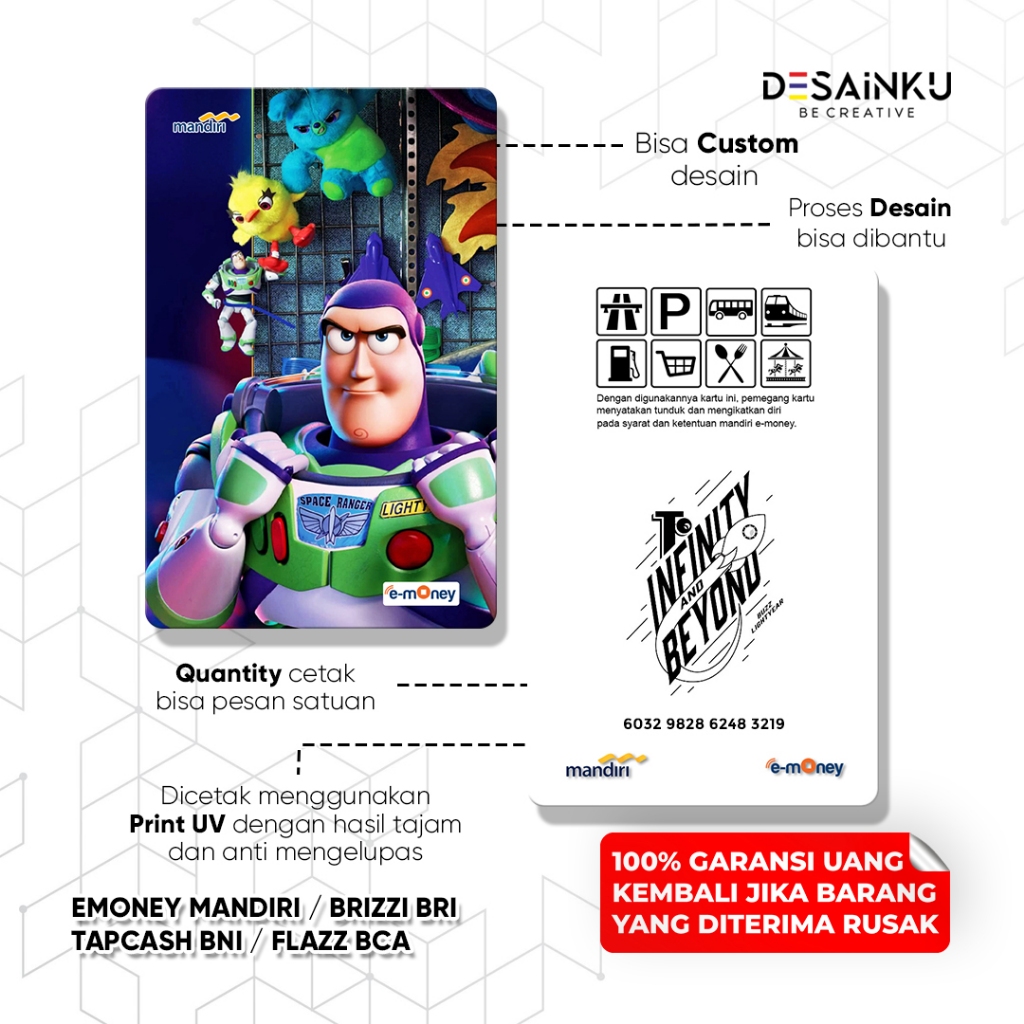 Jual E-money Buzz Lightyear TOY STORY / TOY'S STORY Edition / Emoney ...