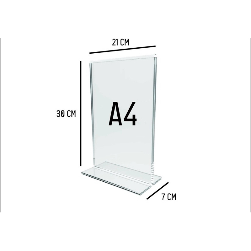 Jual Akrilik Tempat Brosur A4 / Acrylic Tent Card Holder Stand 2 sisi ...