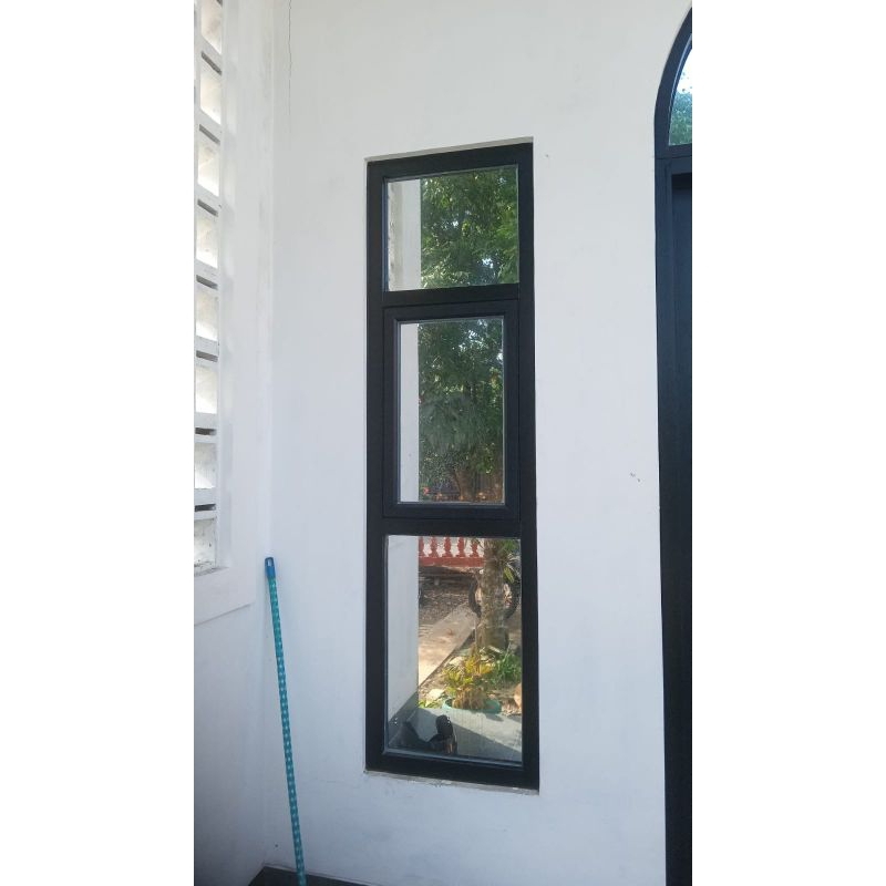 Jual jendela alumunium 2 kaca mati 1 bukaan minimalis | Shopee Indonesia