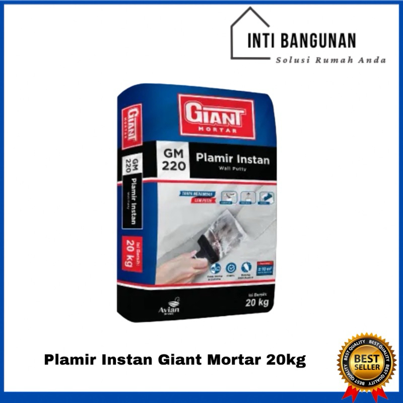 Jual Plamir Instan Giant Mortar 20kg 20 kg GM 220 Wall Putty Semen ...