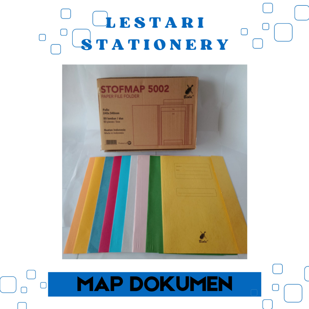 Jual Map Biola biasa/Map 5002/ Stopmap Biola Lestari Stationery ...