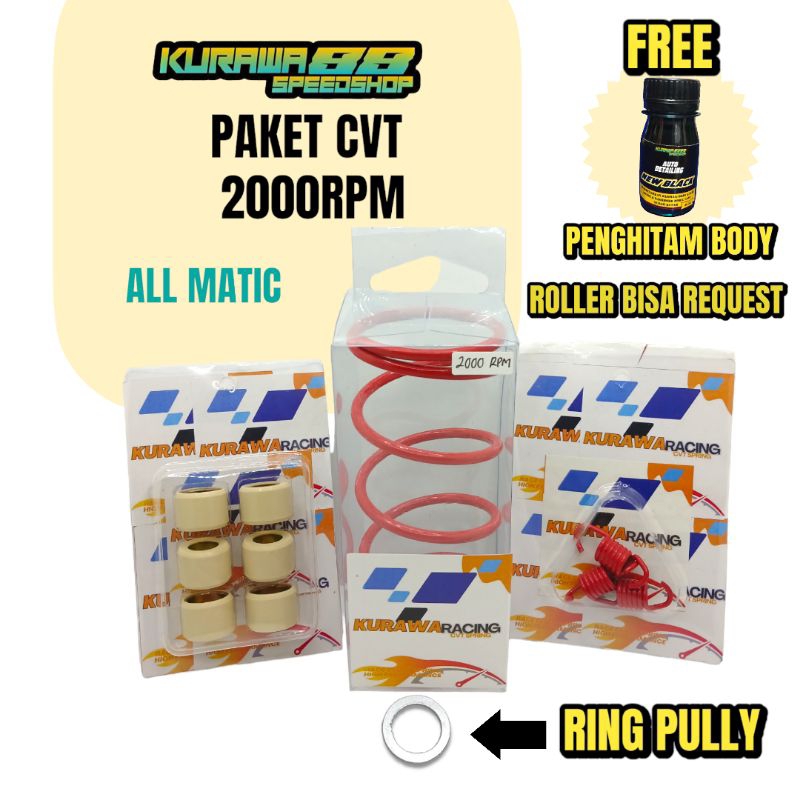 Jual PAKET CVT 2000RPM KURAWA RACING ALL MATIC | CVT | (Beat/Vario ...
