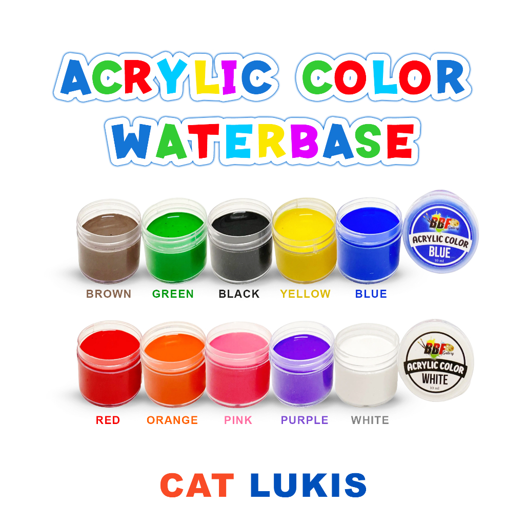 Jual Cat air / Cat Akrilik / Cat Lukis / cat warna warni | Shopee Indonesia