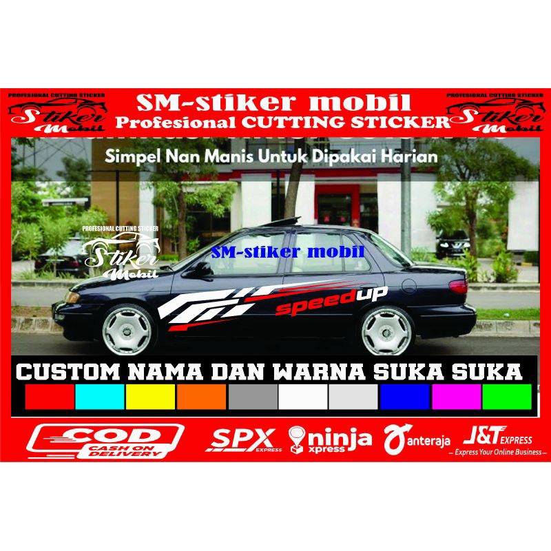 Jual stiker mobil sedan vios civic mercy corolla corona dll stiker ...