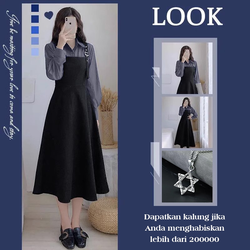 Jual Barang Spot overall dress korean style jumbo overal big size ...