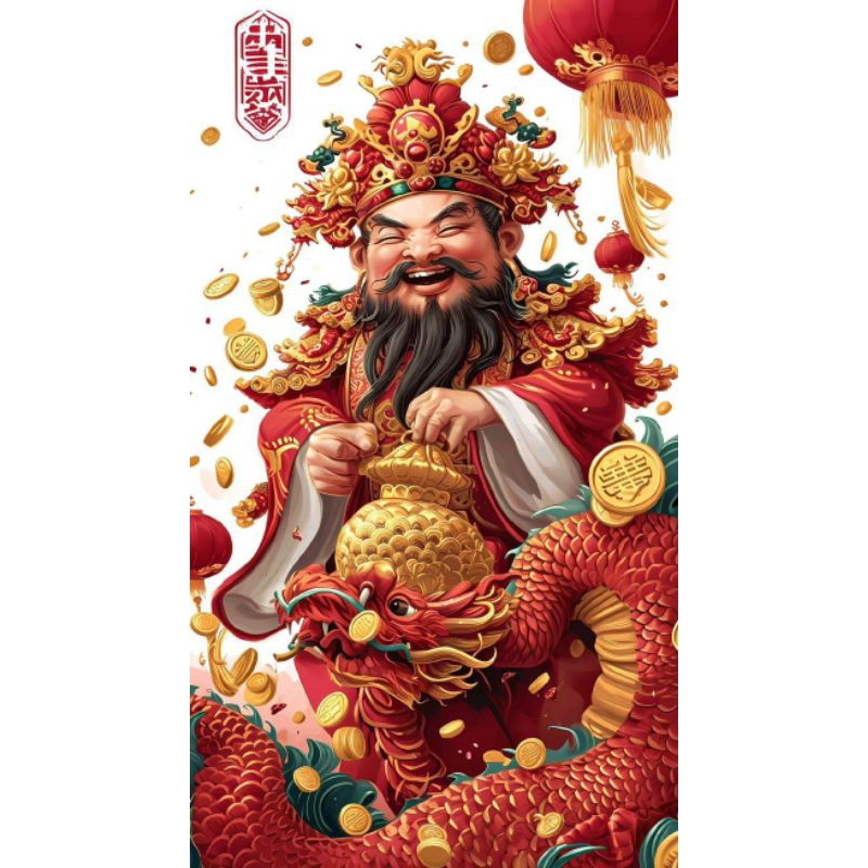 Jual Poster Cetak DEWA KEBERUNTUNGAN, Uk 100x70 cm, Dekorasi Rumah ...