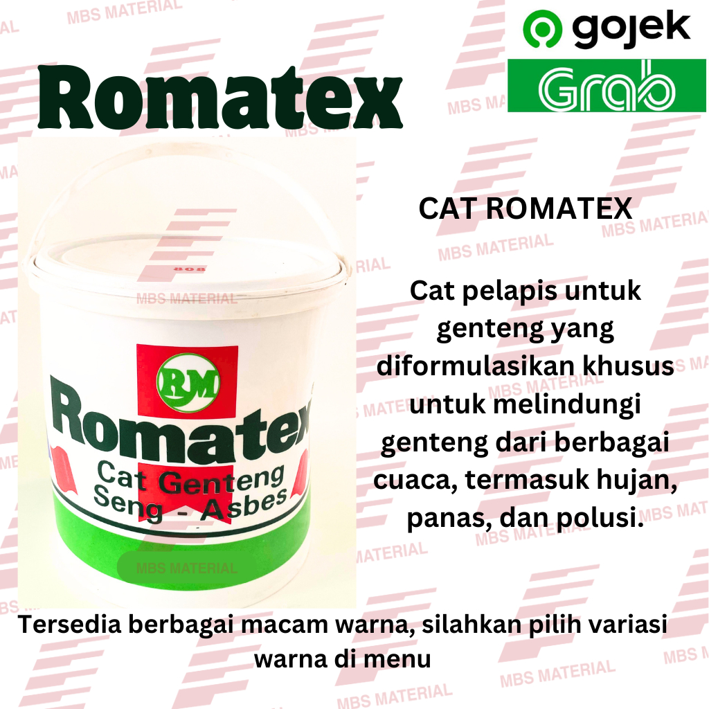 Jual Romatex Cat Genteng Seng & Asbes 5 KG | Shopee Indonesia