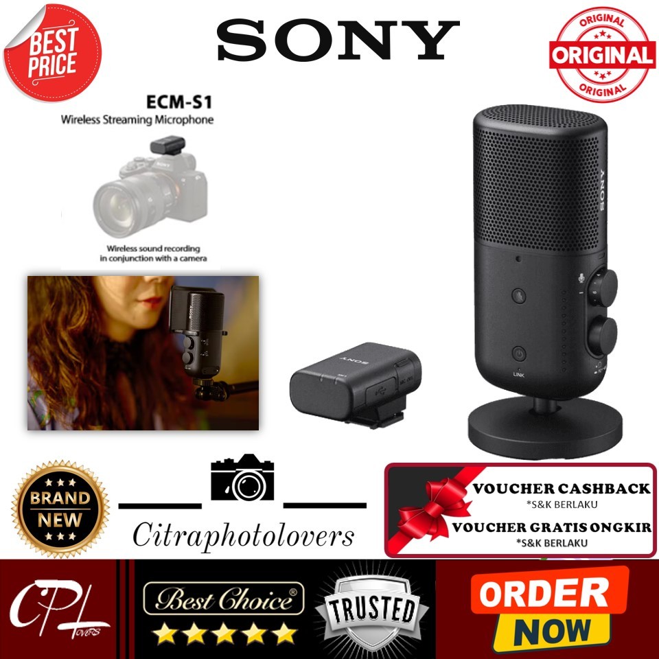 Jual Sony ECM-S1 Wireless Streaming Microphone System with Multi ...