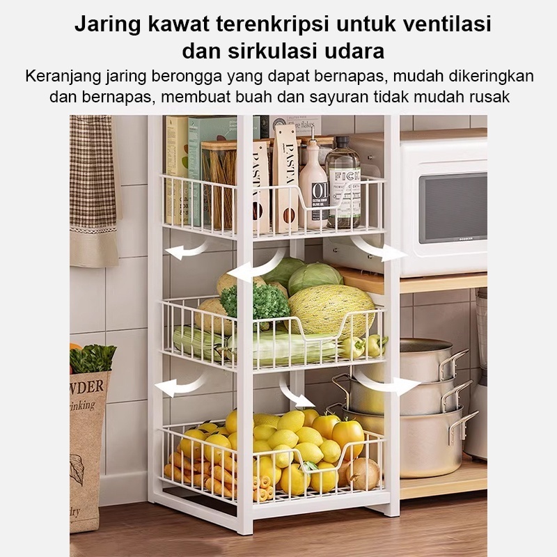 Jual Rak Lemari Piring Dapur Serbaguna Rak Oven Microwave Rak Oven ...