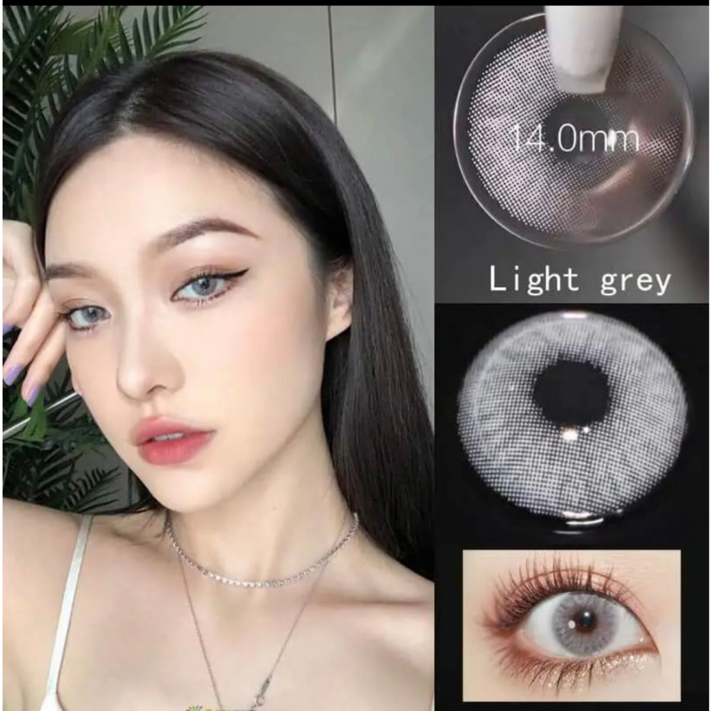 Jual Eyeshare Softlens14.5mm Big Eyes Soft Colored Contact lenses Gray ...