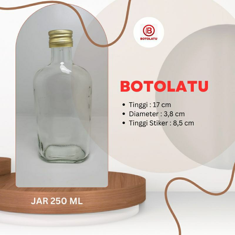 Jual Botol Kaca Madu Gepeng 250 ML | Shopee Indonesia