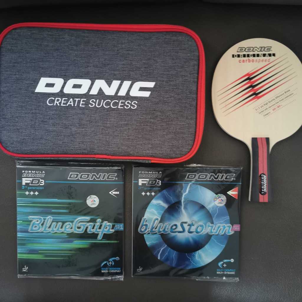 Jual Bat Tenis Meja Donic Original Carbo Speed + karet Donic dan cover Set | Shopee Indonesia