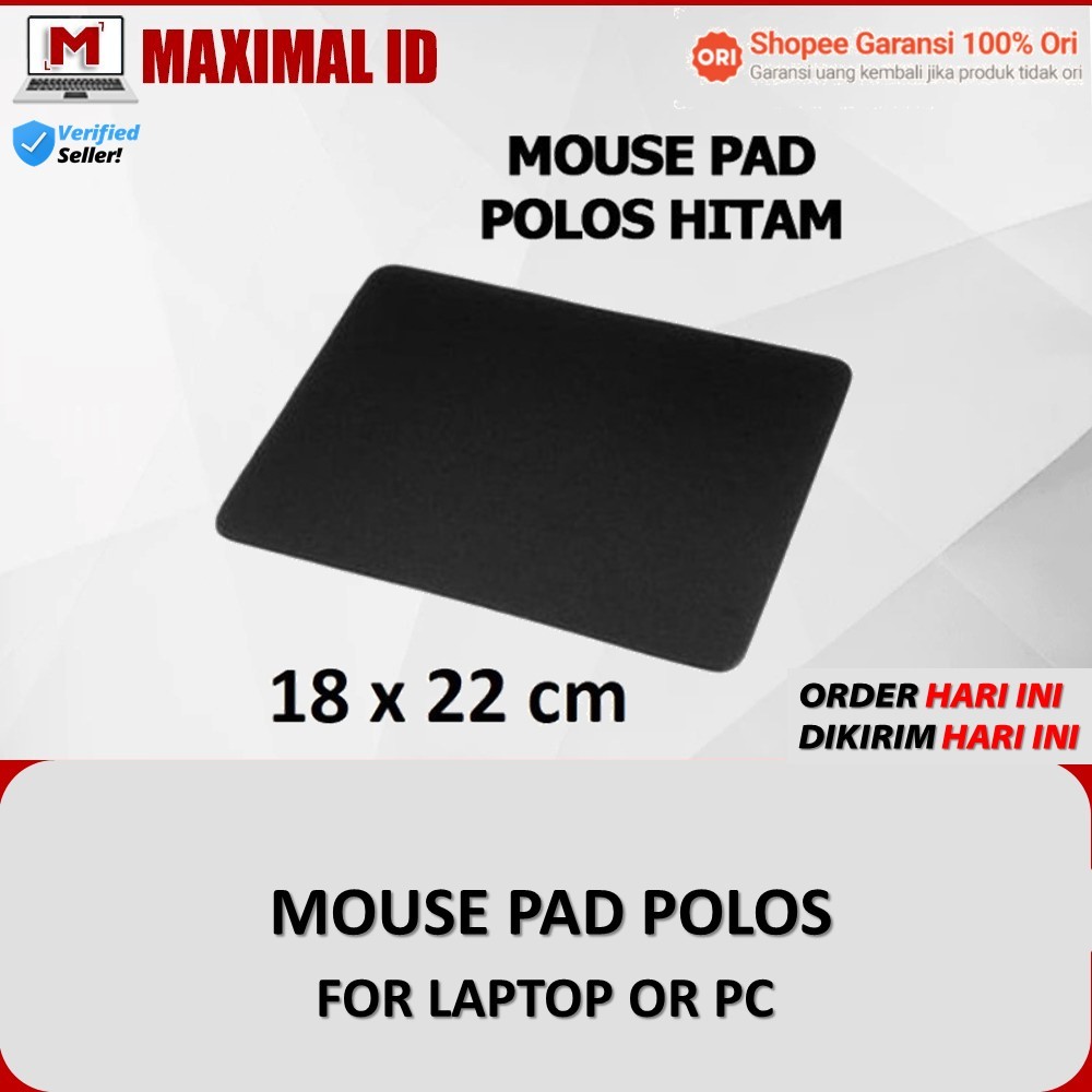 Jual PROMO MURAH MOUSE PAD POLOS HITAM | Shopee Indonesia
