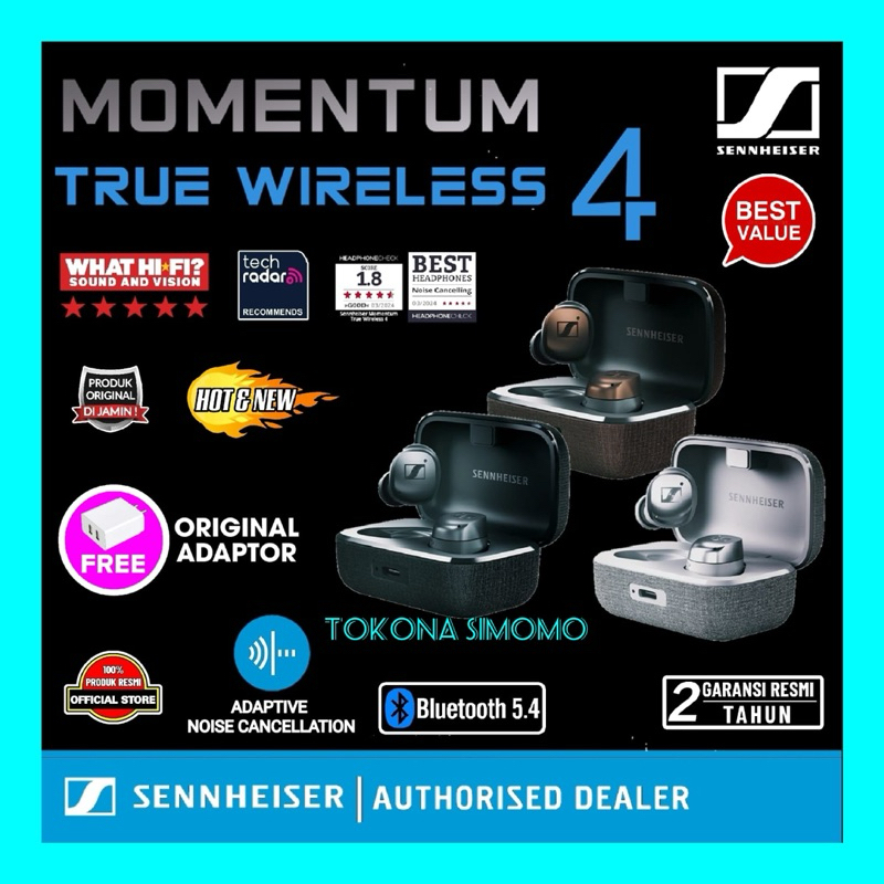 Jual Sennheiser Momentum True Wireless 4 Premium Adaptive ANC / TWS | Shopee Indonesia