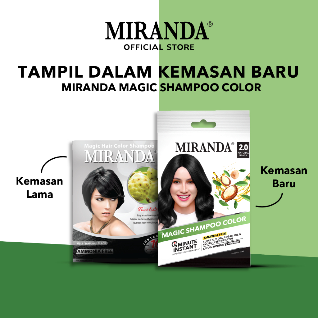 Jual MIRANDA Magic Shampo (sampo semir) 30ml | Shopee Indonesia