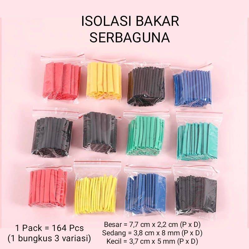 Jual Set Kabel Bakar Heat Shrink Bahan Polyolefin Warna Warni / Isolasi ...