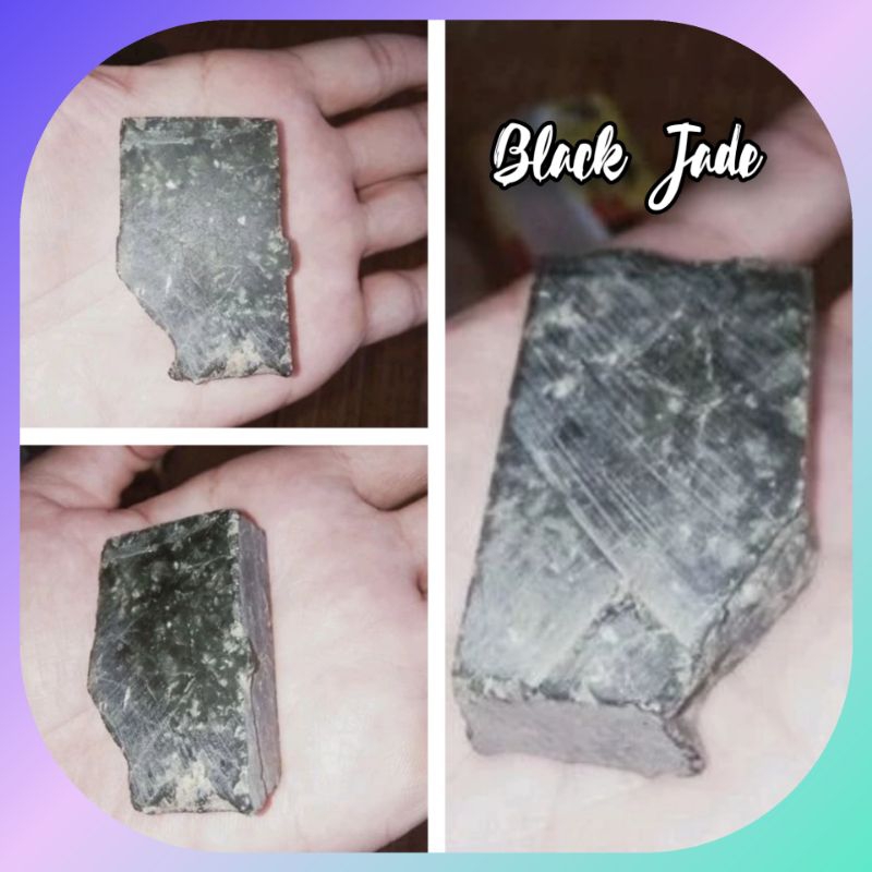 Jual Bahan batu cincin giok hitam rough black jade | Shopee Indonesia