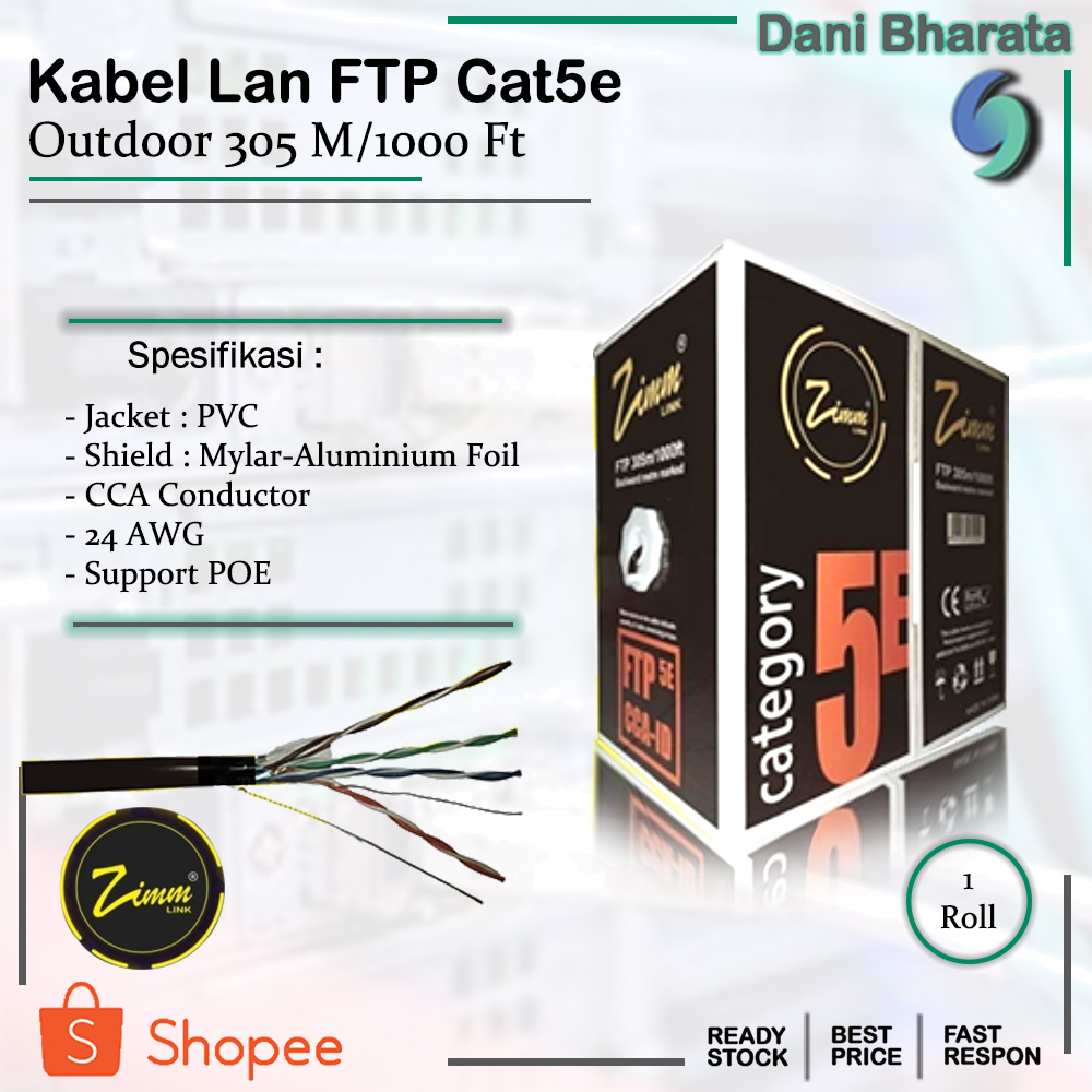 Jual Kabel Lan Cat5e 25 Meter Siap Pakai Kabel ftp atau utp | Shopee Indonesia