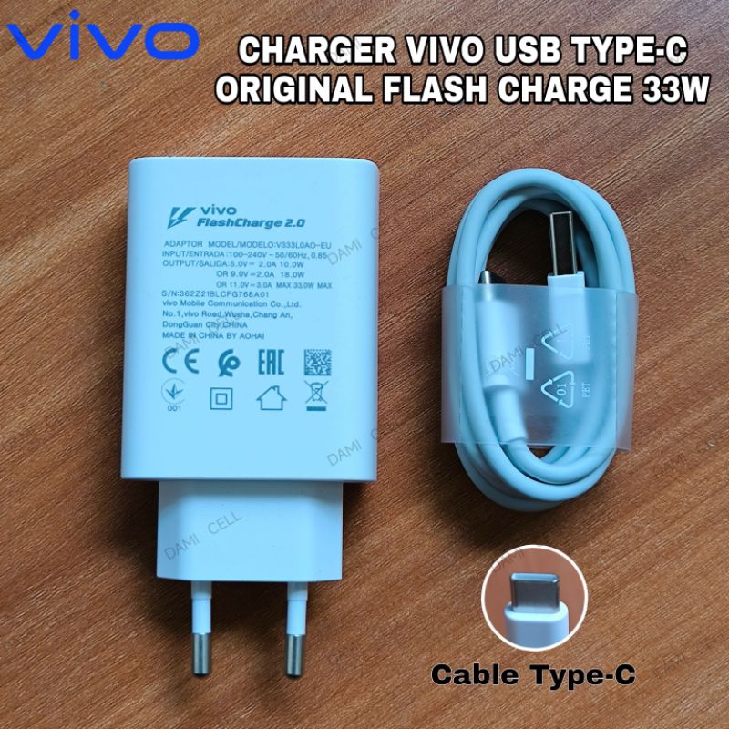Jual Casan Vivo Tepsi Ori Charger VIVO USB Type C Flash Charge 33W ...