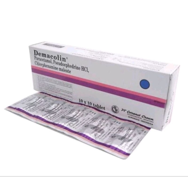 Jual Demacolin / 100 tablet -- Obat Batuk Pilek Panas pereda Flu Demam ...