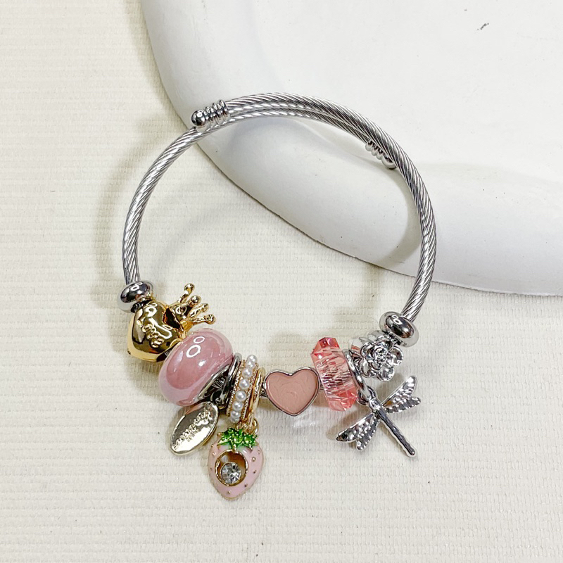 Jual Premium Gelang Pandora Charms Bracelet Serut Titanium Asli Wanita ...