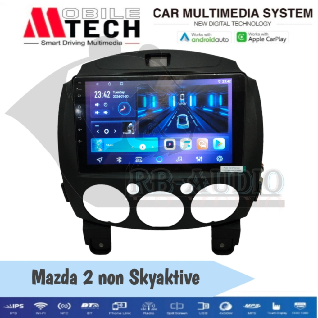 Jual Head Unit Android Mtech Carplay For Mazda 2 2010 up 9 inch pnp ...
