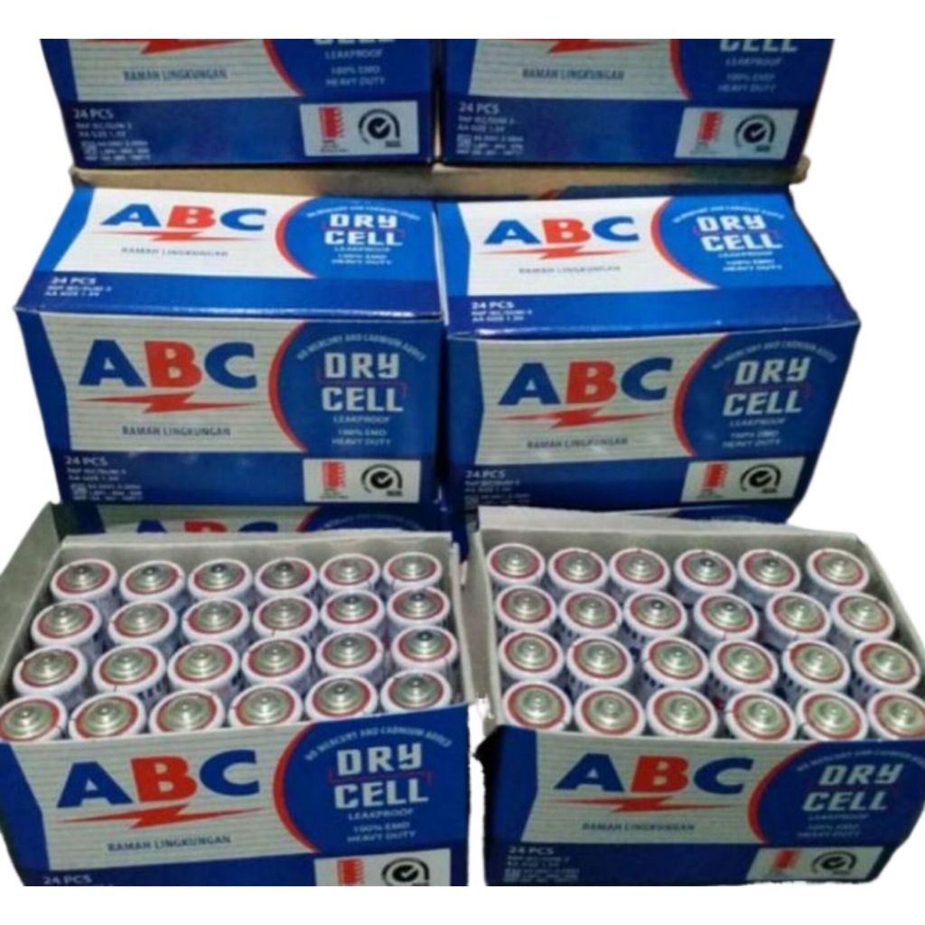 Jual Batre ABC Biru Baterai AA / A2 1Pak isi 24Pcs | Shopee Indonesia