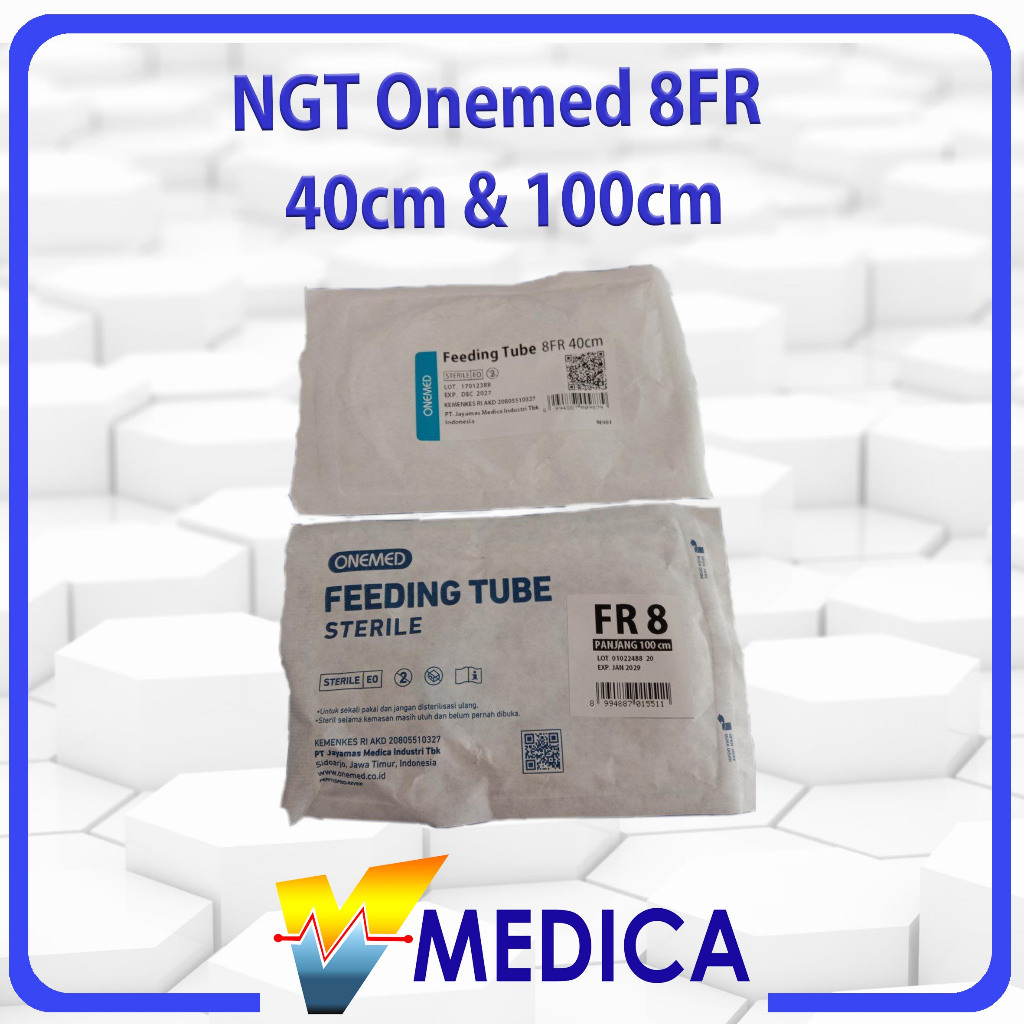 Jual NGT / Selang Makan FR 8 / Feeding Tube Onemed 8 FR (40cm & 100cm ...