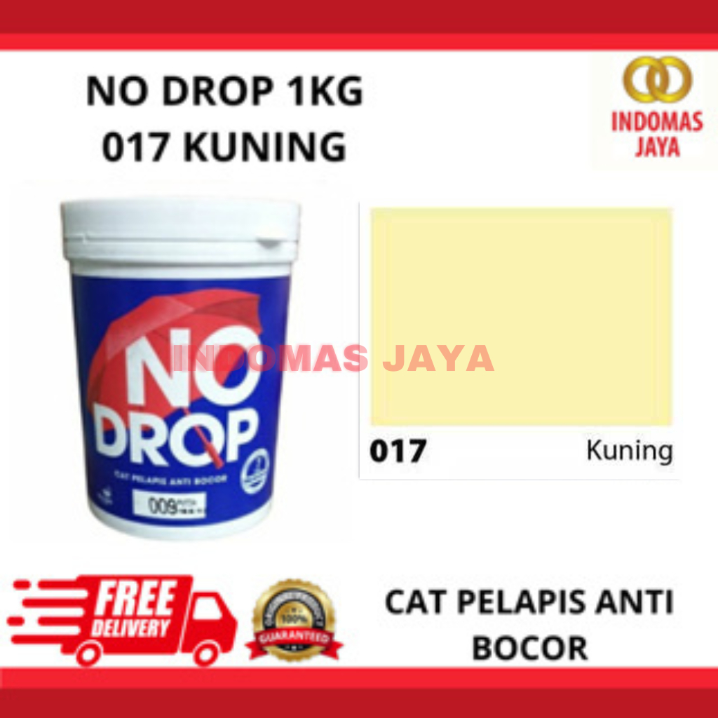 Jual CAT ANTI BOCOR KEDAP AIR WATERPROOFING 1KG 1 KG kuning 017 NODROP / NO DROP 1KG GALONAN ...