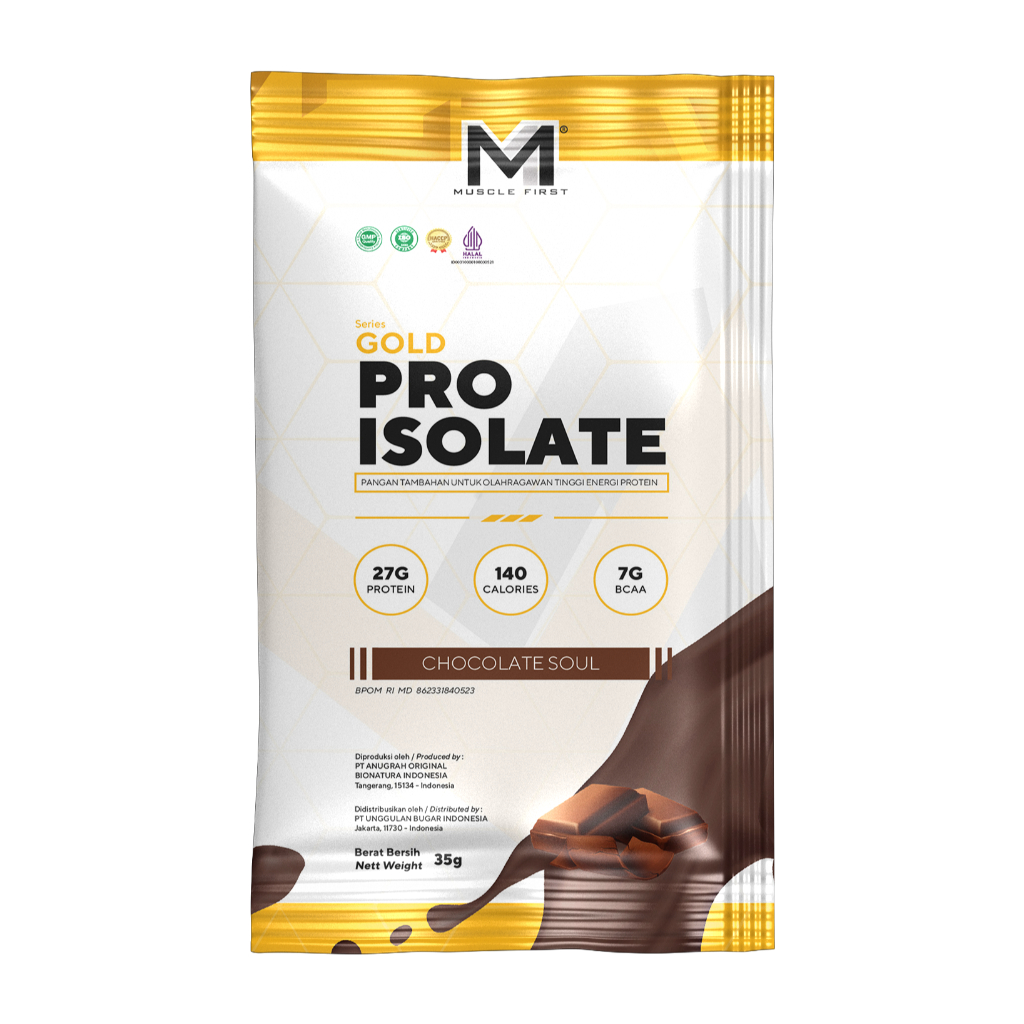 Jual Muscle First Gold Pro Isolate 1 Sachets / fit fitness gym M1 ...