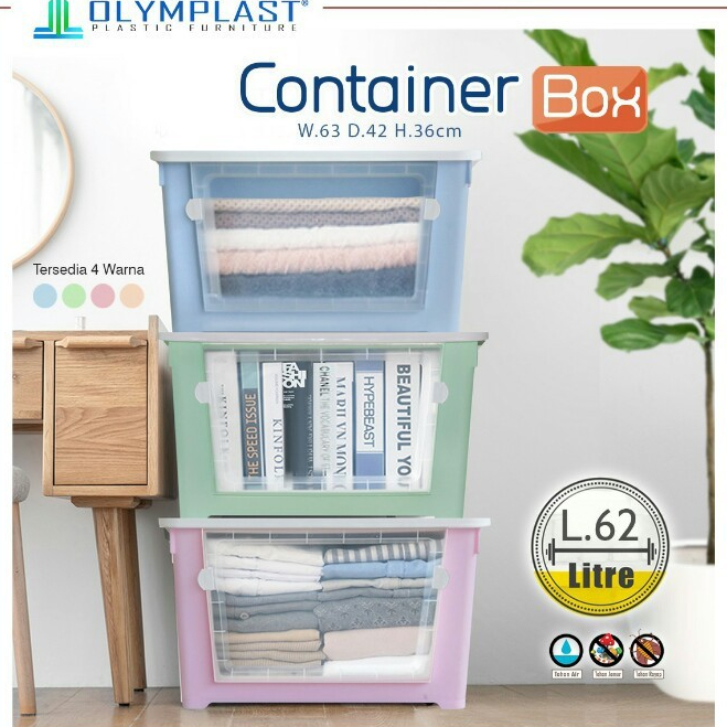 Jual CONTAINER BOX MERK OLYMPLAST 62 liter OBC | Shopee Indonesia