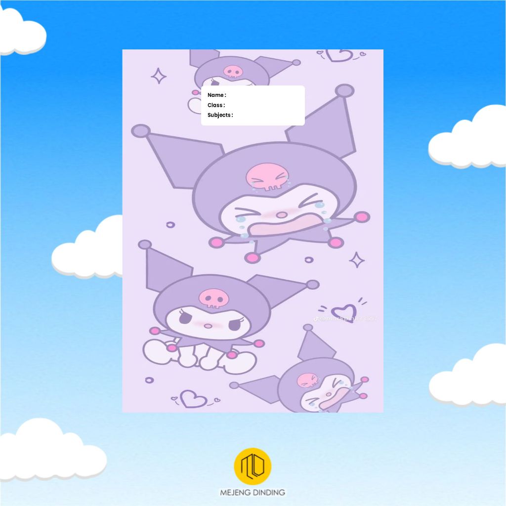 Jual SAMPUL BUKU AESTHETIC ISI 10 PCS / SAMPUL BUKU MOTIF KUROMI SANRIO ...