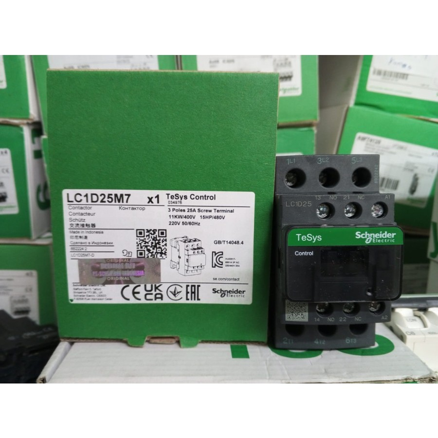 Jual Contactor Kontaktor Schneider LC1D25 LC1D25M7 LCID25 LCID25M7 220V ...