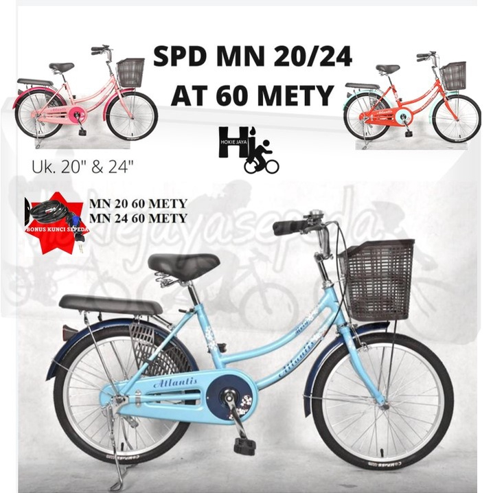 Jual SEPEDA MINI 20" ATLANTIS City bike dengan kranjang dan boncengan ...