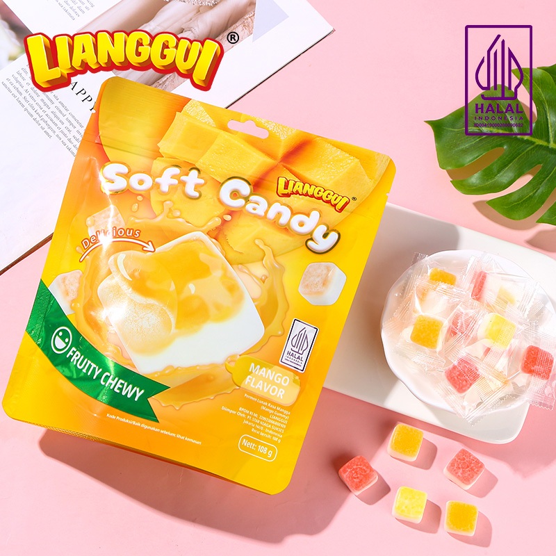 Jual Halal | Lianggui Permen Lunak Soft Candy | Permen Lunak Rasa Buah ...