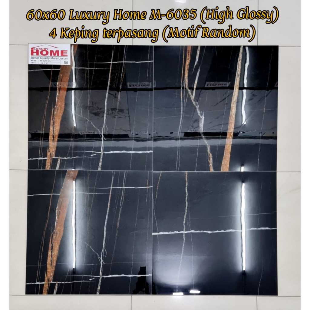 Jual Granit Glazed Hitam 6035 60x60 Kilat | Shopee Indonesia