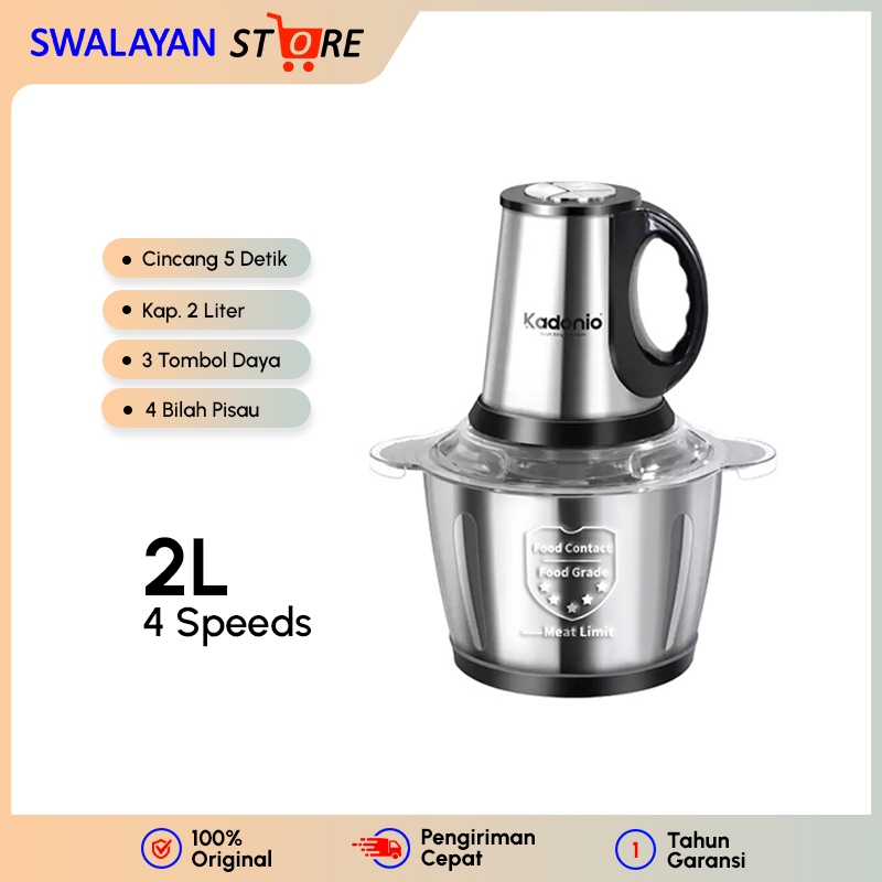 Jual KADONIO Blender Daging Chopper Stainless 2L Penggiling Daging Multifungsi Meat Grinder 3 ...